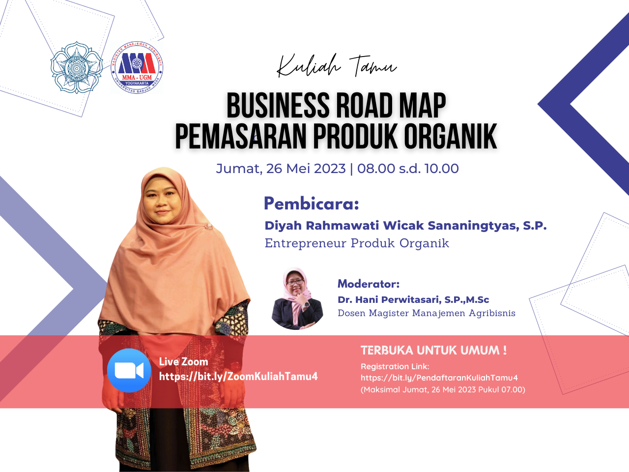 Kuliah Tamu 4 : Business Road Map Pemasaran Produk Organik – mma faperta
